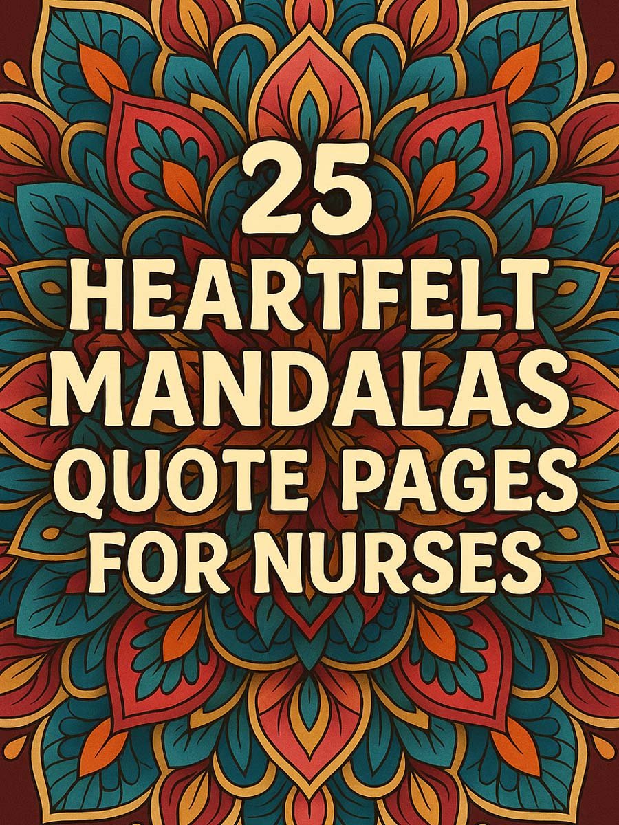 Mandalas for Nurses – 25 Heartfelt Quote Pages | Printable Pastimes